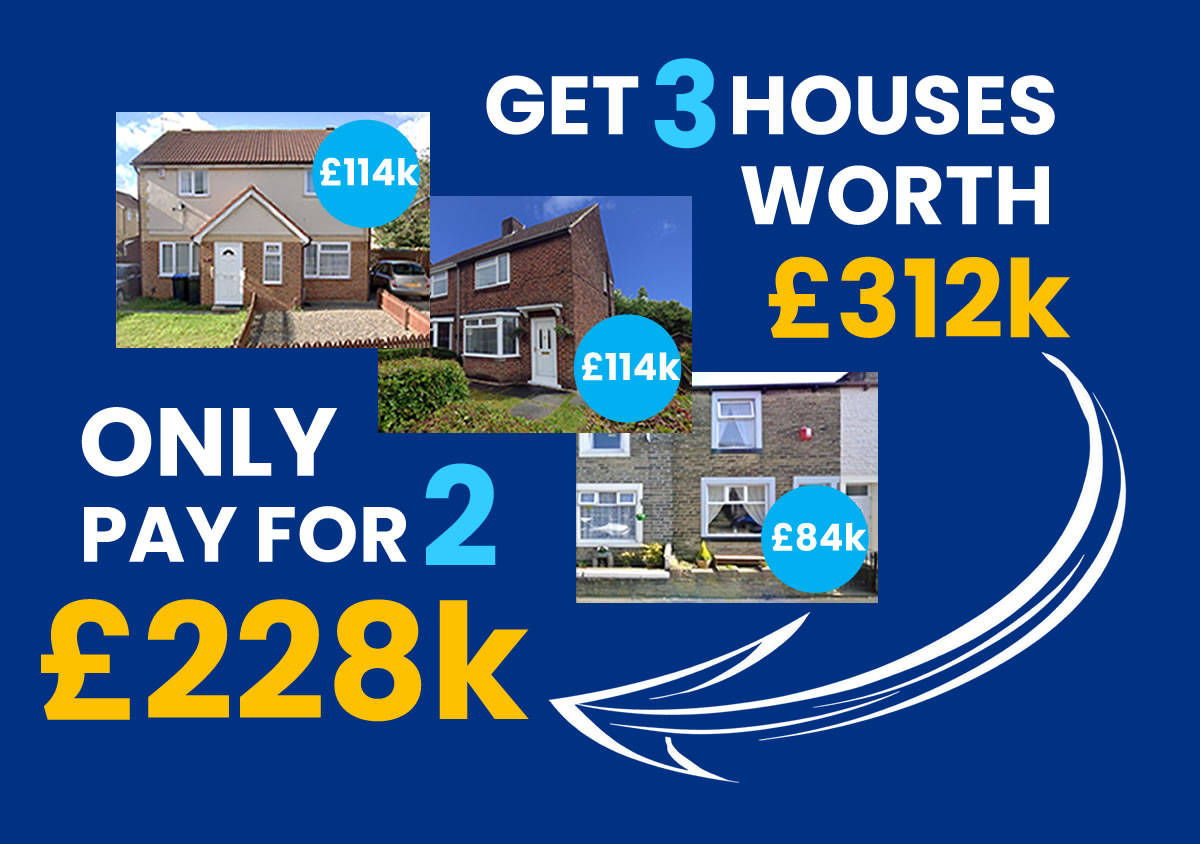 Buy 3 Houses - Only Pay For 2 - Find UK Property